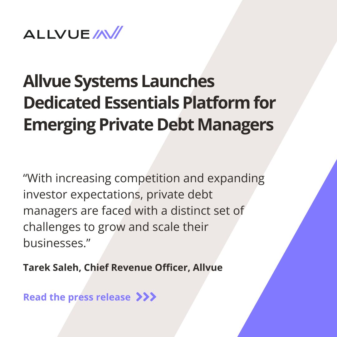 Essentials Platform for Emerging Private Debt Managers | Allvue