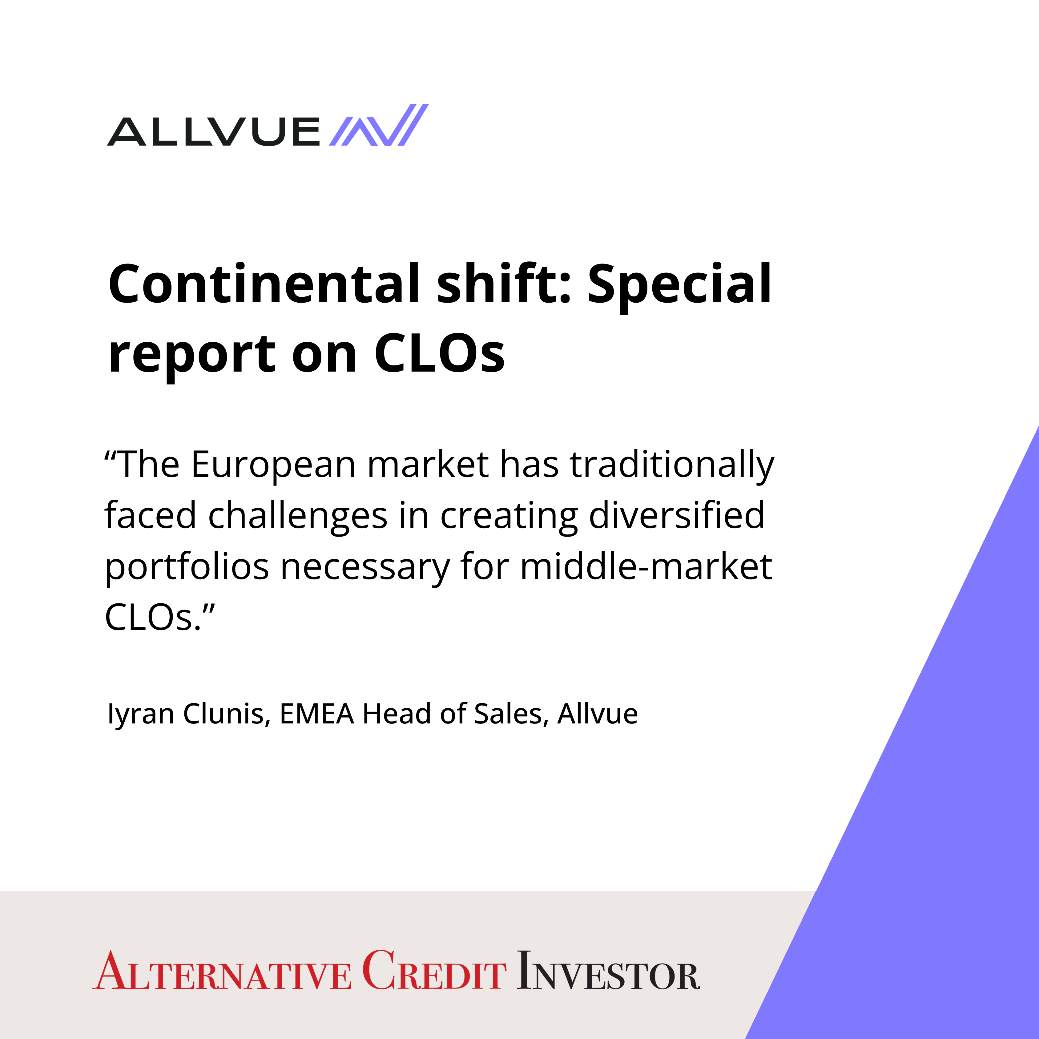 Continental shift: Special report on CLOs - Allvue Systems