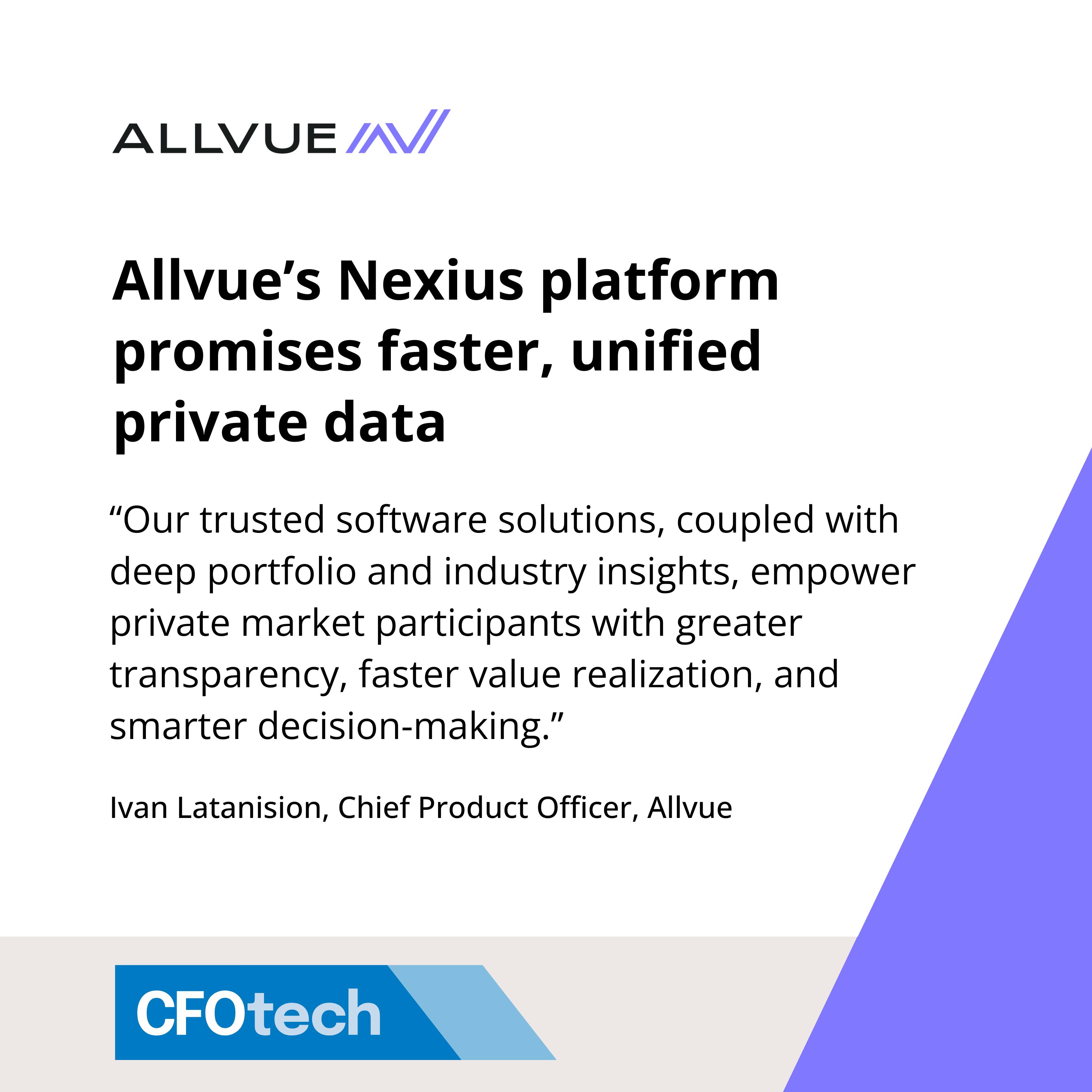 Article: Allvue’s Nexius platform promises faster, unified private data ...