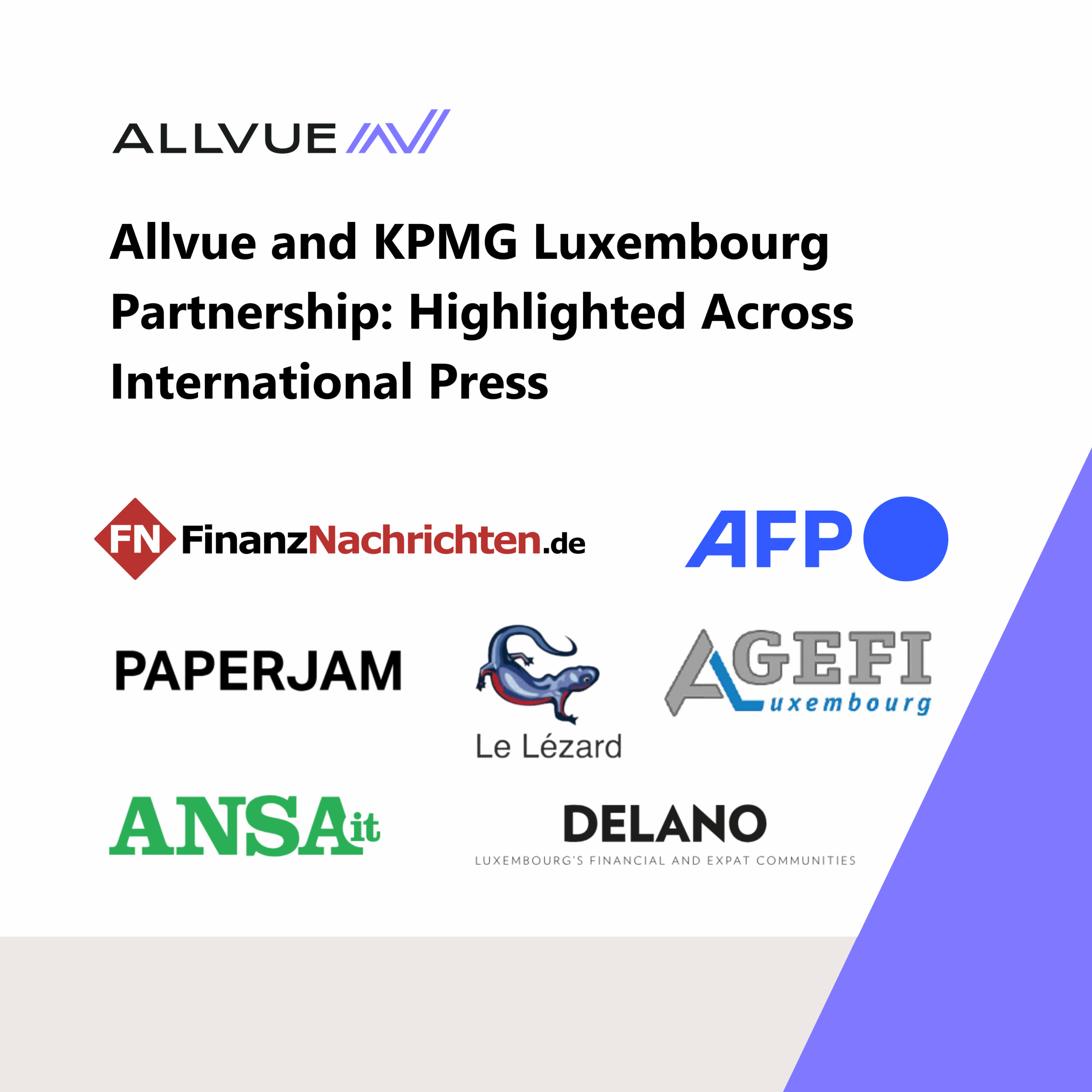 Articles: Allvue and KPMG Luxembourg Partnership: Highlighted Across ...